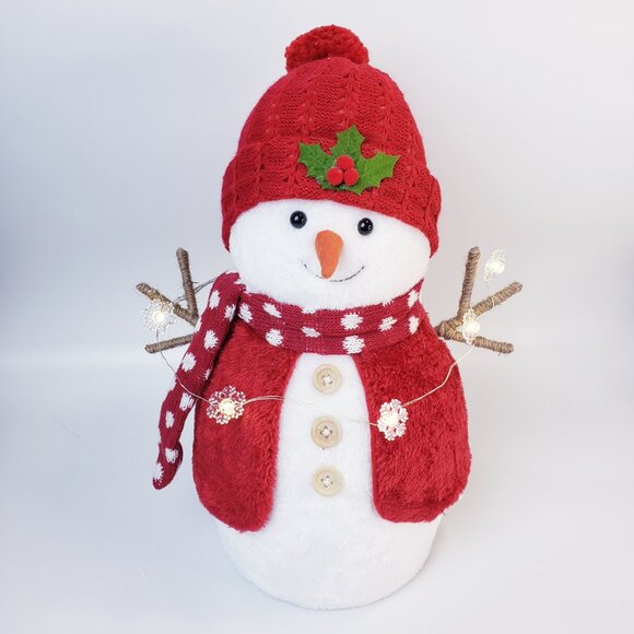 Holiday | Plush Snowman Decor Light Up Christmas | Poshmark